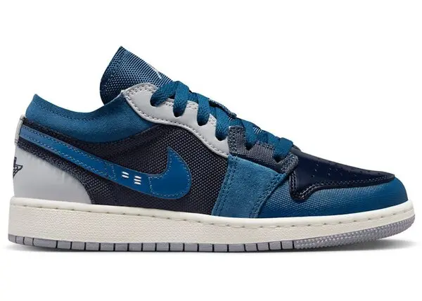 JORDAN 1 Low Se Craft Inside Out Sneakers - Obsidian/ashen Slate/french Blue