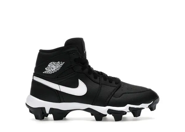 JORDAN 1 Mid Cleat - Black/white