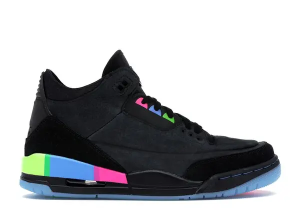 JORDAN 3 Retro Quai 54 Sneakers - Black/electric Green