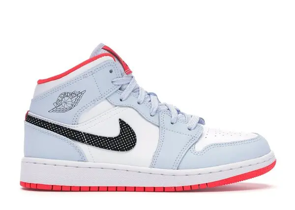 JORDAN 1 Mid Sneakers - Half Blue/black/white