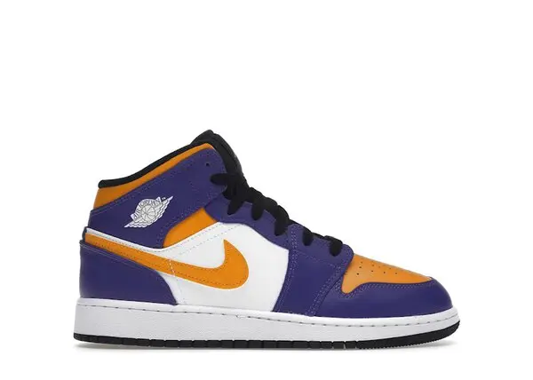JORDAN 1 Mid Lakers Sneakers - Dark Concord/white/black