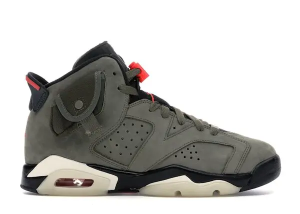 JORDAN 6 Retro Travis Scott Gs - Medium Olive/black/sail