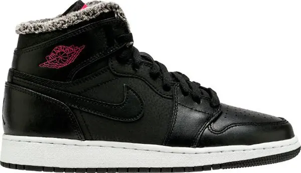 JORDAN 1 Retro High Fleece Sneakers - Black/deadly Pink/white