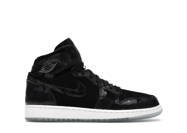 JORDAN 1 Retro High Heiress Suede Sneakers - Black/white