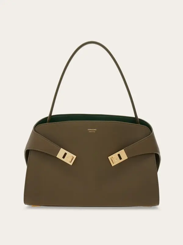 FERRAGAMO Hug Soft Shoulder Bag - Green