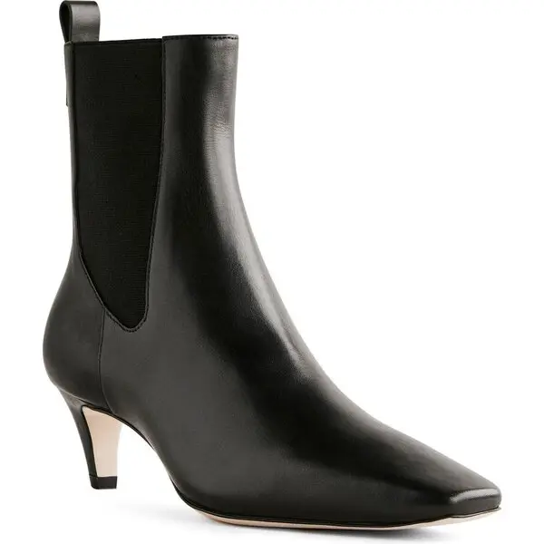 REFORMATION Roberta Chelsea Boot - Black Leather