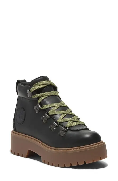 Timberland Stone Street Platform Boots - Black Full Grain
