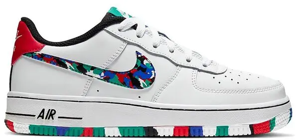 Nike Air Force 1 Low Crayon Sneakers - White/hyper Blue/neptune Green