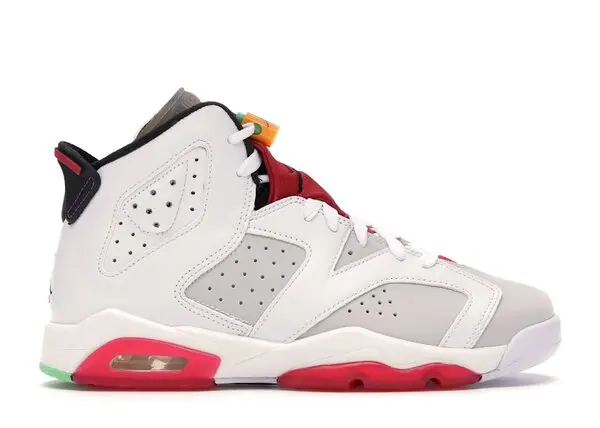 JORDAN 6 Retro Hare Sneakers - Neutral Grey/white/true Red