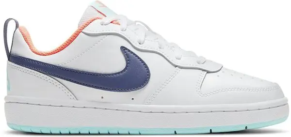 Nike Court Borough Low 2 Sneakers - White/navy Blue/teal