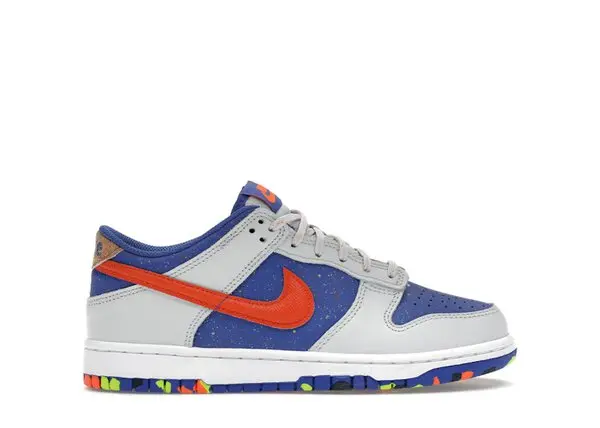 Nike Dunk Low Paint Splatter Sneakers - Photon Dust/astronomy Blue/volt