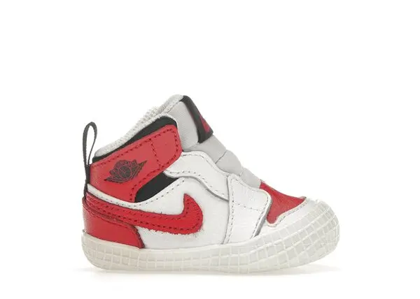 JORDAN 1 Crib Bootie Heritage - White/university Red/black