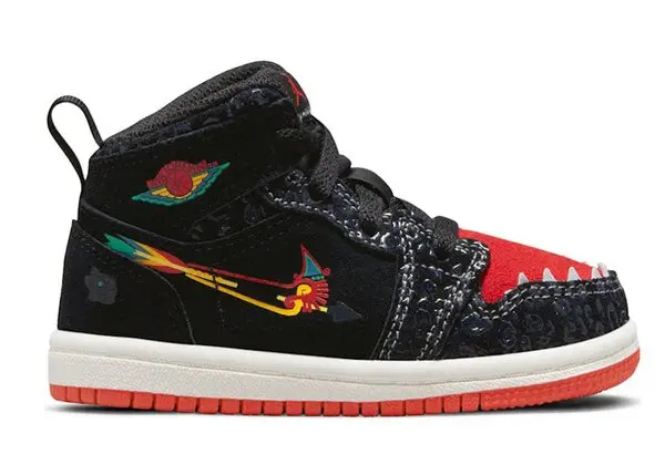 JORDAN 1 Mid Se Siempre Familia Sneakers - Black/sail/roma Green
