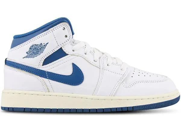 JORDAN 1 Mid Se - White/sail/industrial Blue