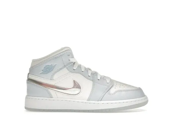 JORDAN 1 Mid Se Glitter Swoosh - Blue Tint/summit White