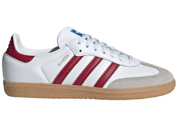 Adidas Samba Og Sneakers - Cloud White/collegiate Burgundy/gum