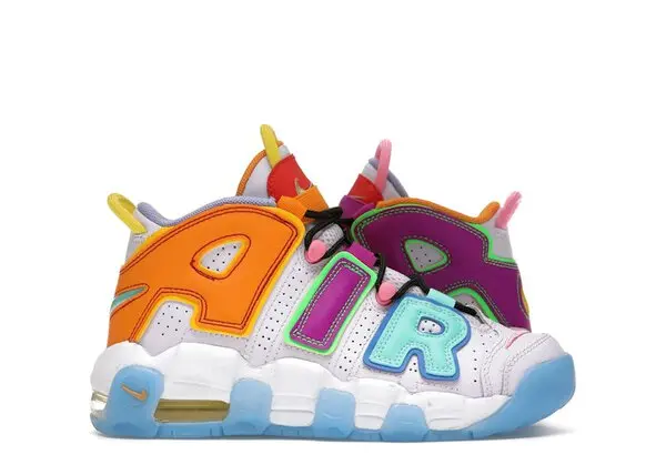 Nike Air More Uptempo Sneakers - Barely Grape/opti Yellow/vivid Purple