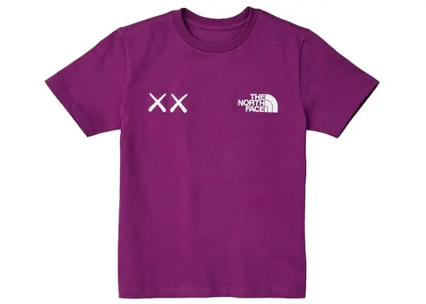 KAWS X The North Face Youth Tee Shirt - Pamplona Purple