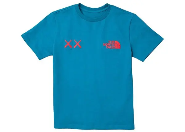 KAWS X The North Face Youth Tee Shirt - Deep Lagoon