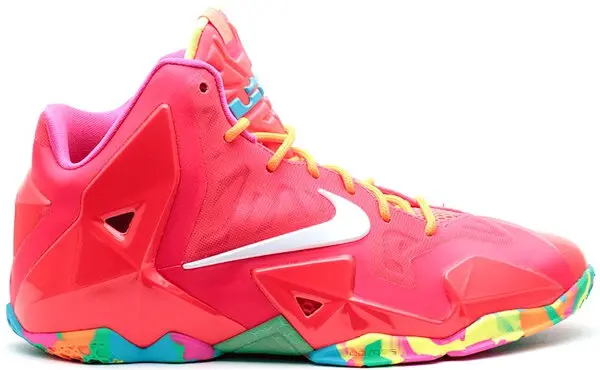 Nike Lebron 11 Sneakers - Laser Crimson/white/pink Flash