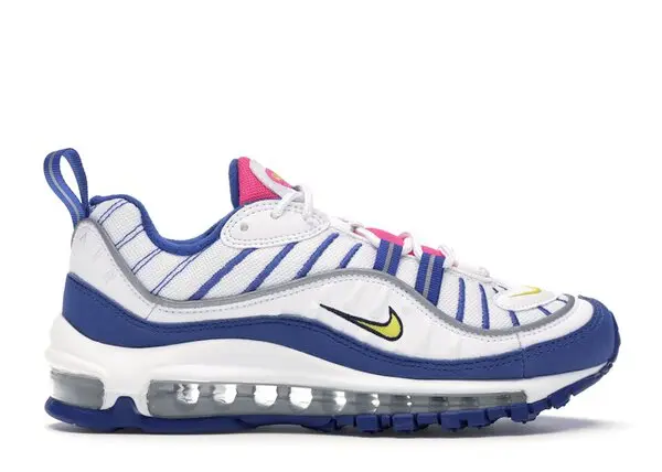 Nike Air Max 98 Sneakers - White/indigo Force/laser Fuchsia