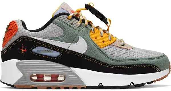 Nike Air Max 90 Buckle Sneakers - Spiral Sage/black/university Gold