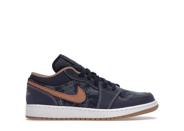 JORDAN 1 Low Se Denimin - Midnight Navy Blue/hemp