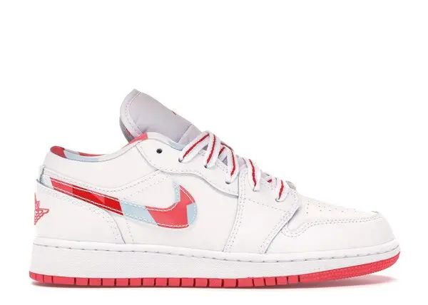 JORDAN 1 Low Sneakers - White/ember Glow/topaz Mist