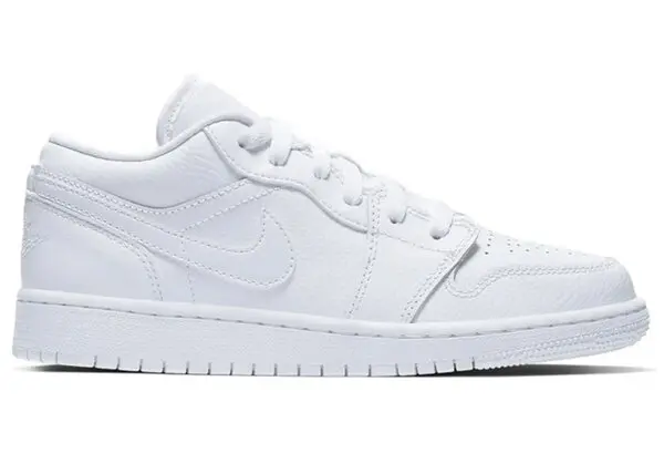 JORDAN 1 Low Triple Logo Sneakers - White