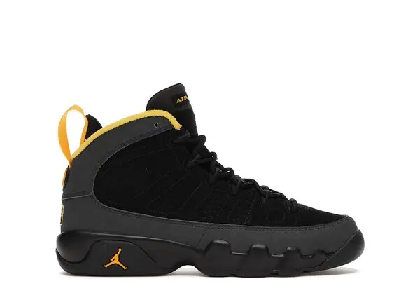 JORDAN 9 Retro Sneakers - Black/dark Charcoal/university Gold
