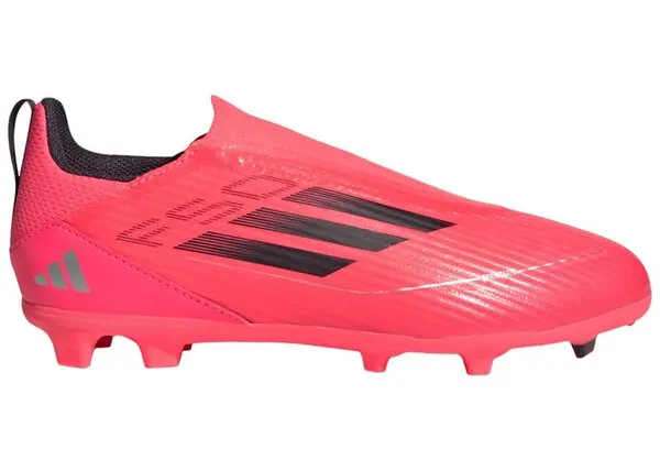 Adidas F50 League Laceless Firm/ground - Turbo/aurora Black/platinum Metallic