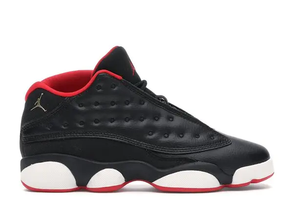 JORDAN 13 Retro Low Bred Sneakers - Black/metallic Gold/university Red