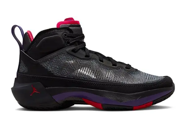 JORDAN 37 Raptors High-top Sneakers - Black/club Purple/dark Charcoal