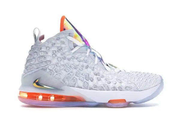 Nike Lebron 17 Future Air Gs Sneakers - White/tech Grey/quasar Purple