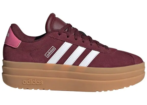 Adidas Vl Court Bold Sneakers - Shadow Red/cloud White/pink Fusion