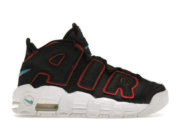 Nike Air More Uptempo Sneakers - Black/fusion Red/grey Fog