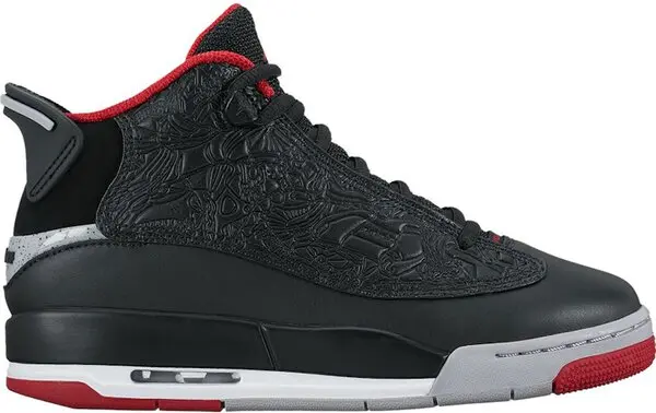 JORDAN Dub Zero Cement Sneakers - Black/gym Red/wolf Grey