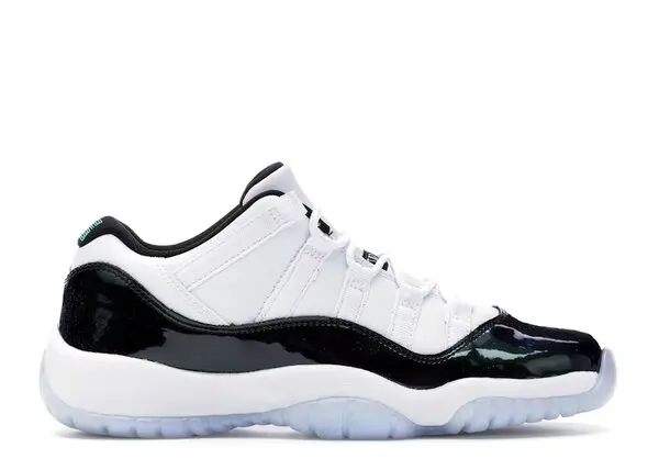JORDAN 11 Retro Low Iridescent Gs - White/black/emerald Rise