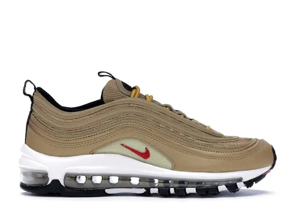 Nike Air Max 97 Metallic Gold Gs - Metallic Gold/varsity Red/white
