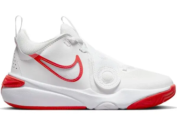 Nike Team Hustle D 11 Summit Sneakers - Summit White/track Red