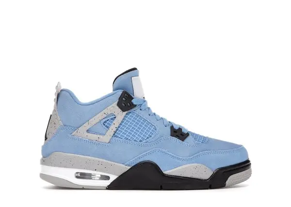 JORDAN 4 Retro Sneakers - University Blue/tech Grey/white