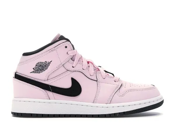 JORDAN 1 Mid Sneakers - Pink Foam/black/white