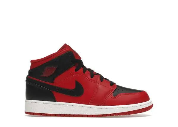 JORDAN 1 Mid Reverse Bred - Gym Red/white/black