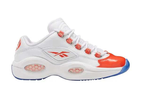 REEBOK Question Low Sneakers - White/patent Orange/ice