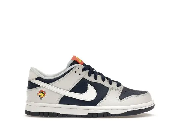 Nike Dunk Low Uv Reactive Sneakers - Photon Dust/midnight Navy/blue Tint