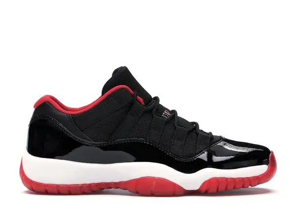 JORDAN 11 Retro Low Bred Sneakers - Black/true Red/white