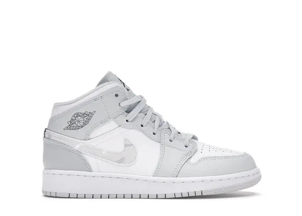 JORDAN 1 Mid Sneakers - White/photon Dust/grey