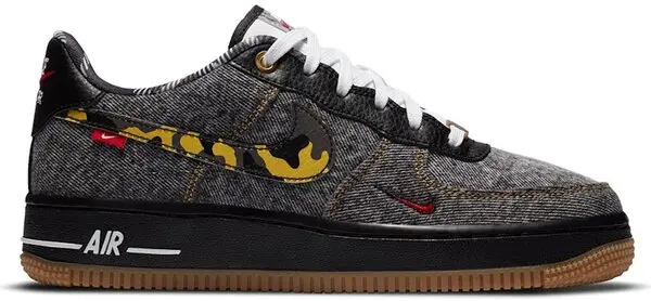 Nike Air Force 1 Low Remix Sneakers - Black