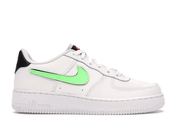 Nike Air Force 1 Low Removable Swoosh Sneakers - White/green Strike