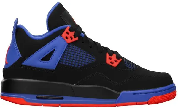 JORDAN 4 Retro Sneakers - Black/safety Orange/game Royal